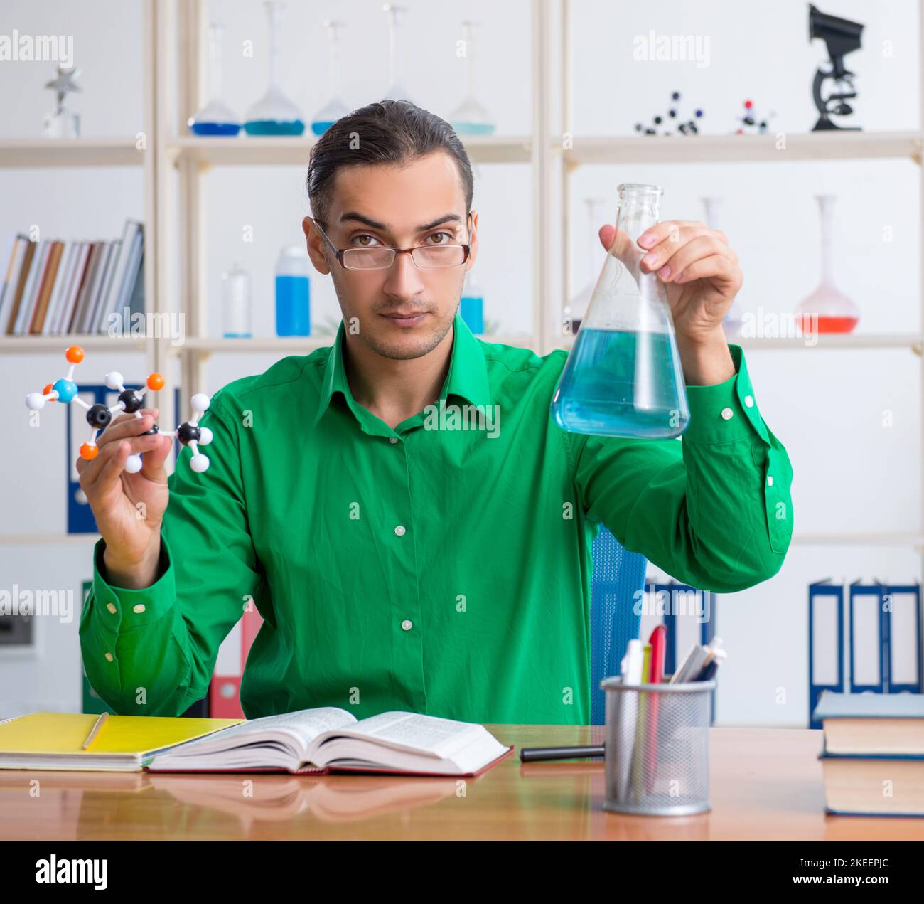 The chemistry student studying for exams Stock Photo - Alamy