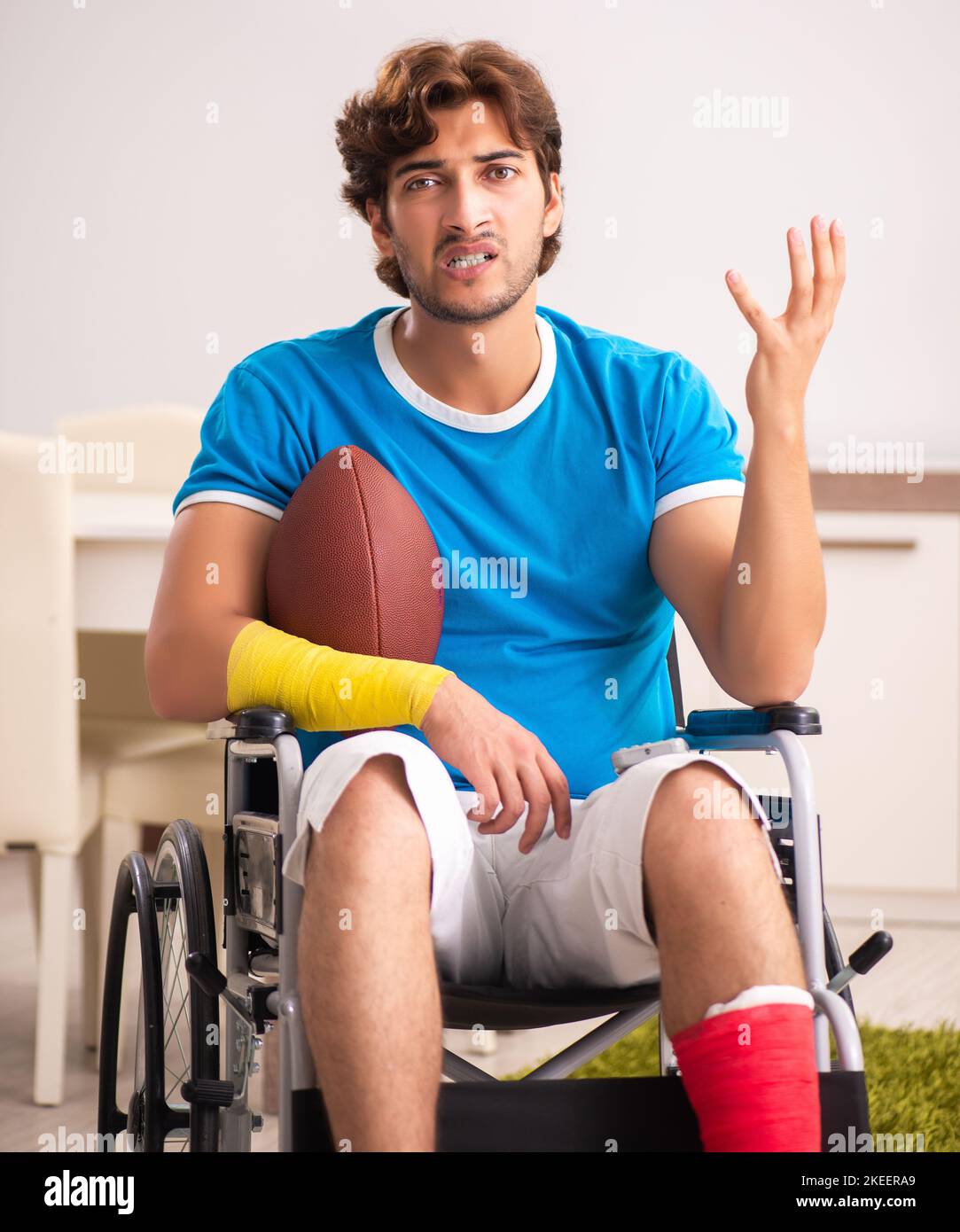 The injured man recovering from his injury Stock Photo - Alamy