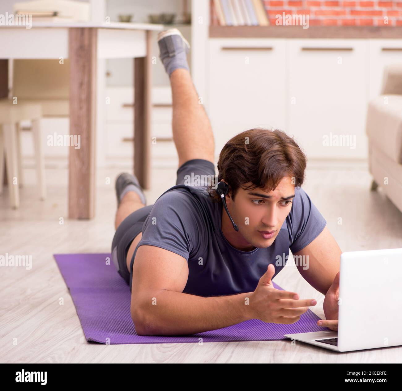 Prone stretching hi-res stock photography and images - Alamy