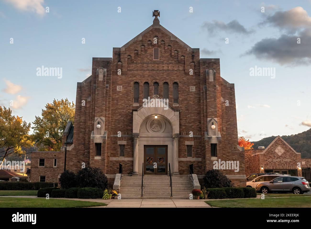 St. Mary's Catholic Church on Broadway Street in Winona, Minnesota USA ...
