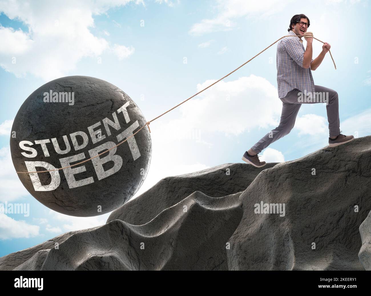 The concept of student loan and expensive education Stock Photo - Alamy