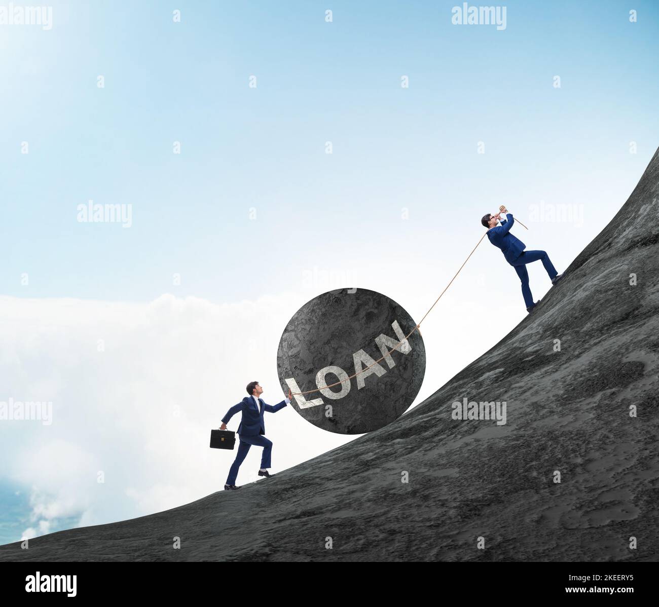 The concept of debt and loan Stock Photo - Alamy