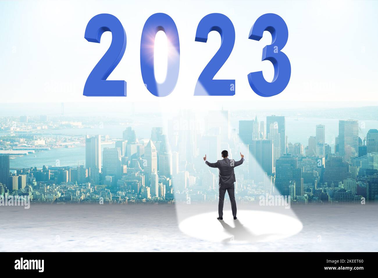 Concept of the year 2023 in the spotlight Stock Photo - Alamy
