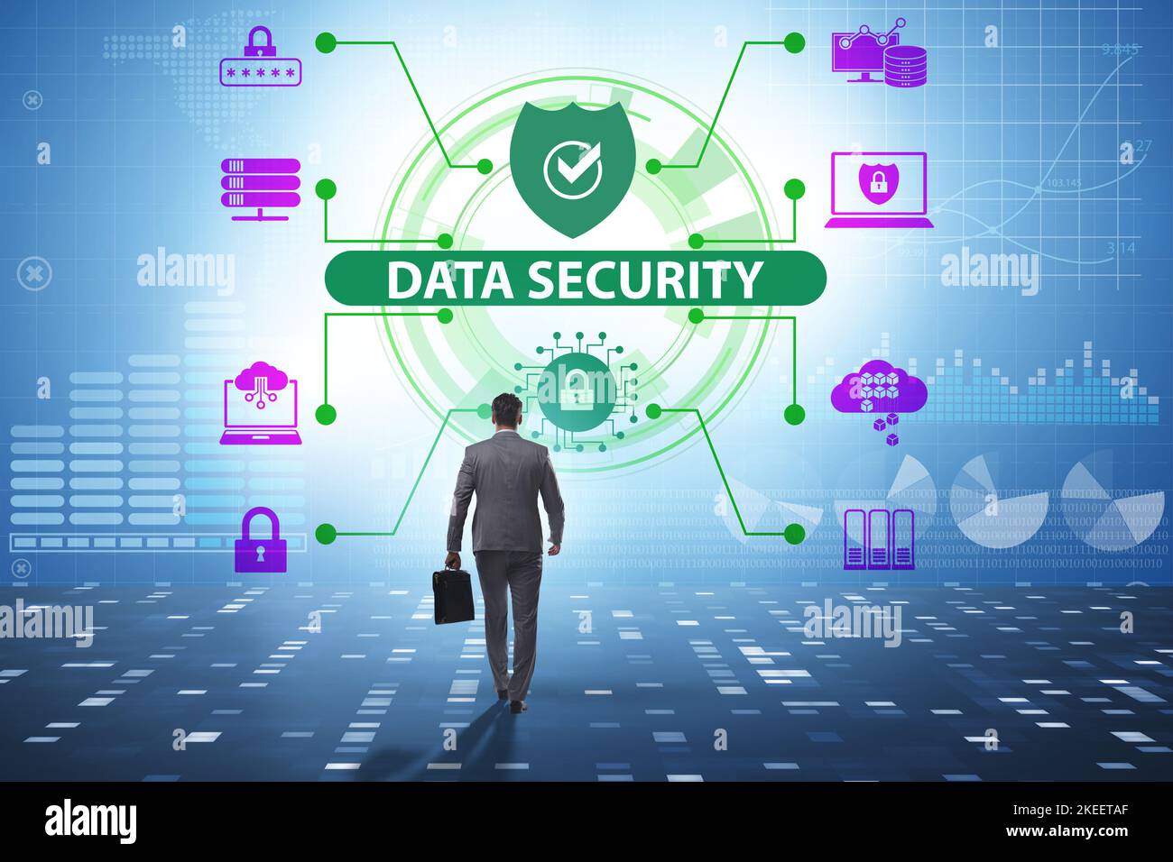 Data security in the cybersecurity concept Stock Photo - Alamy