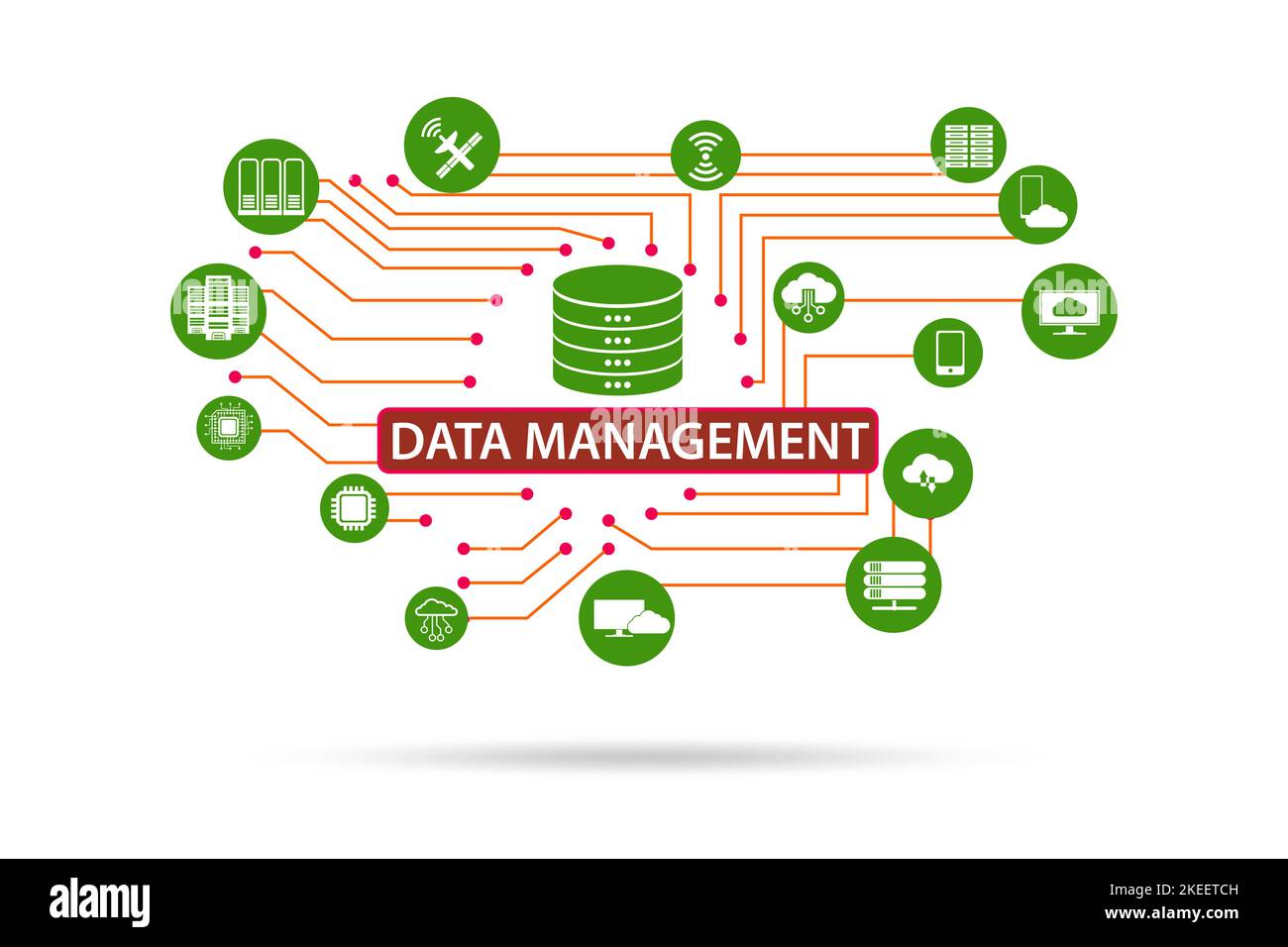 Illustration of the data management concept Stock Photo - Alamy