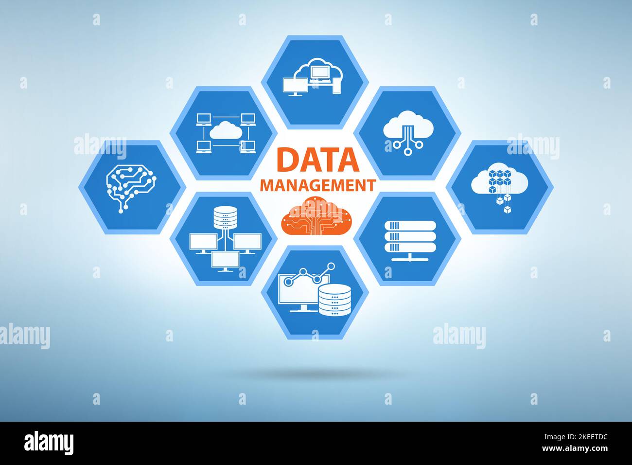 Illustration of the data management concept Stock Photo - Alamy