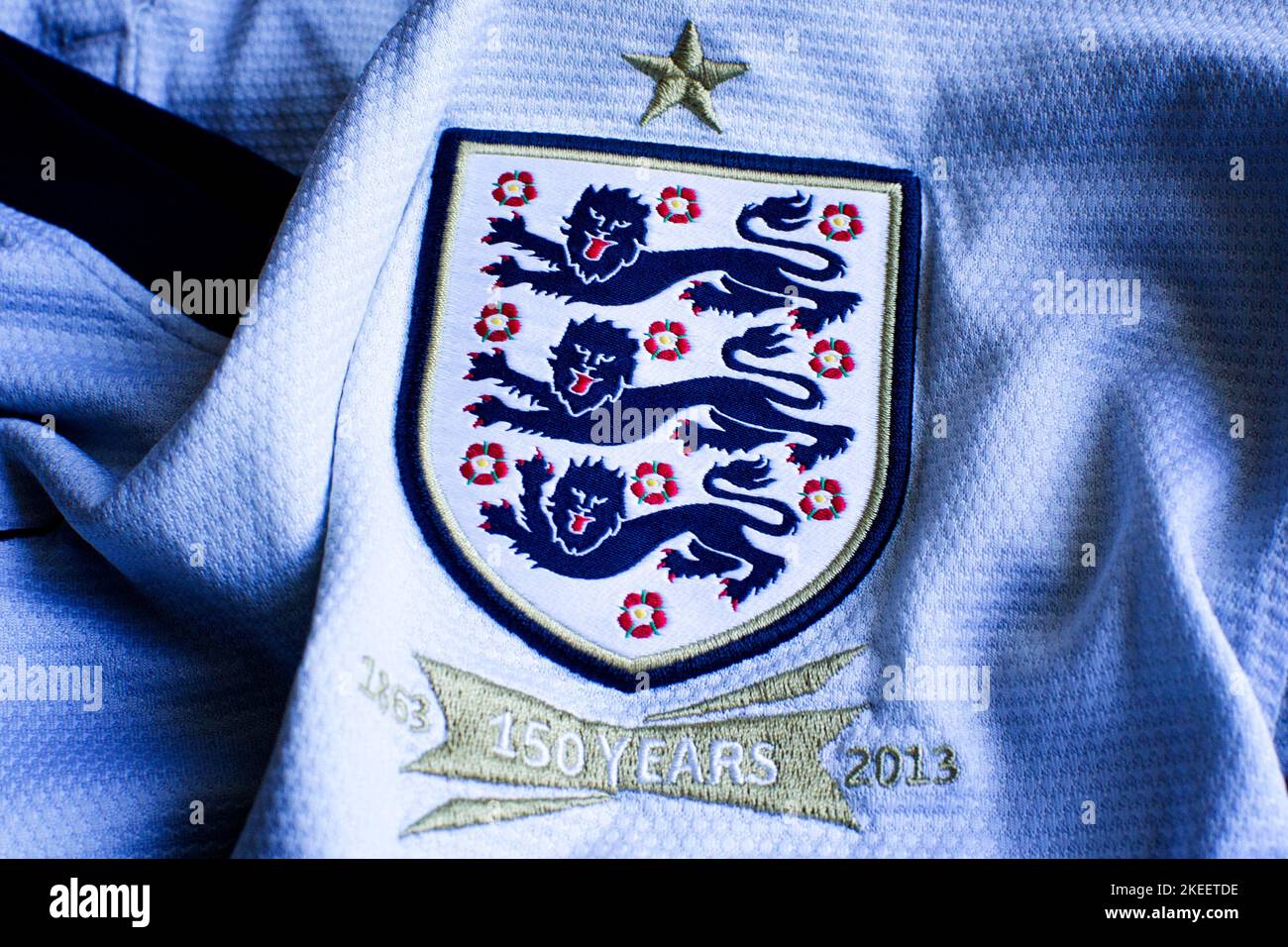 Football Association emblem for the 150th anniversary of England "1863/ ...
