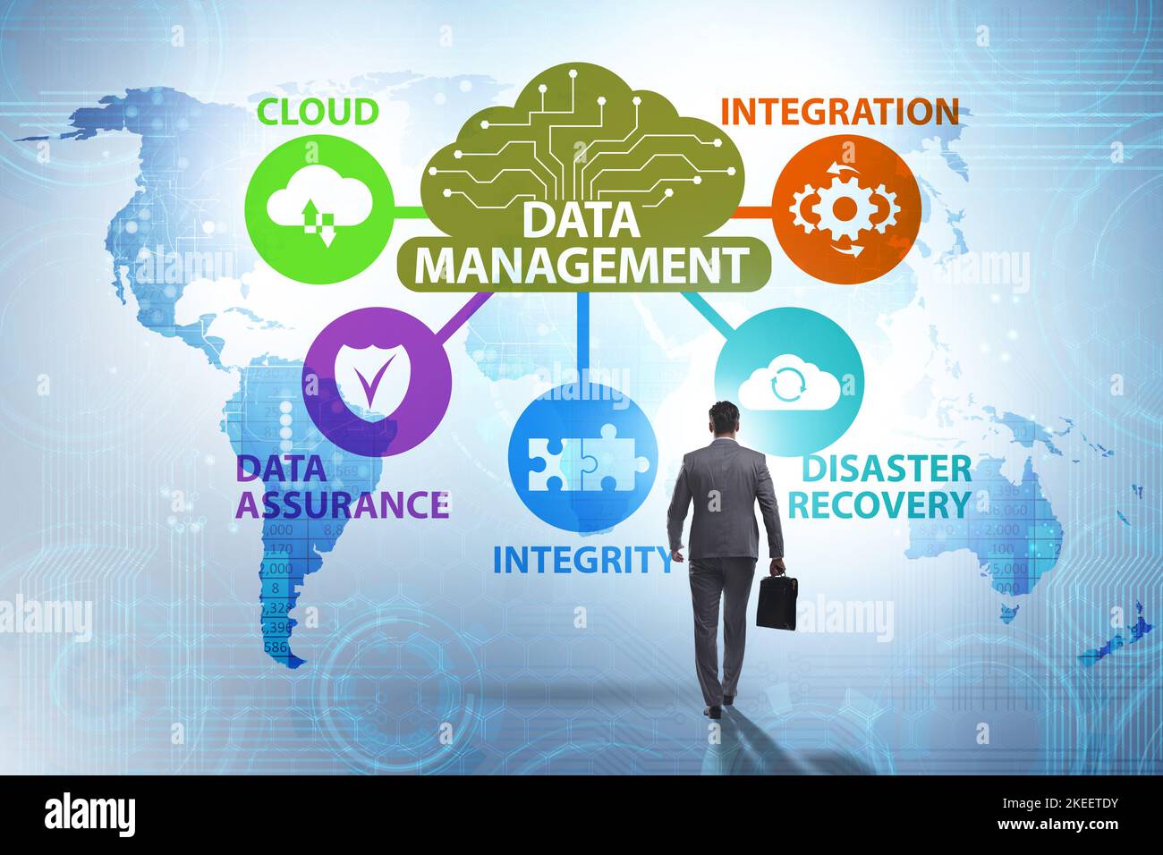 Data management concept with the business people Stock Photo - Alamy