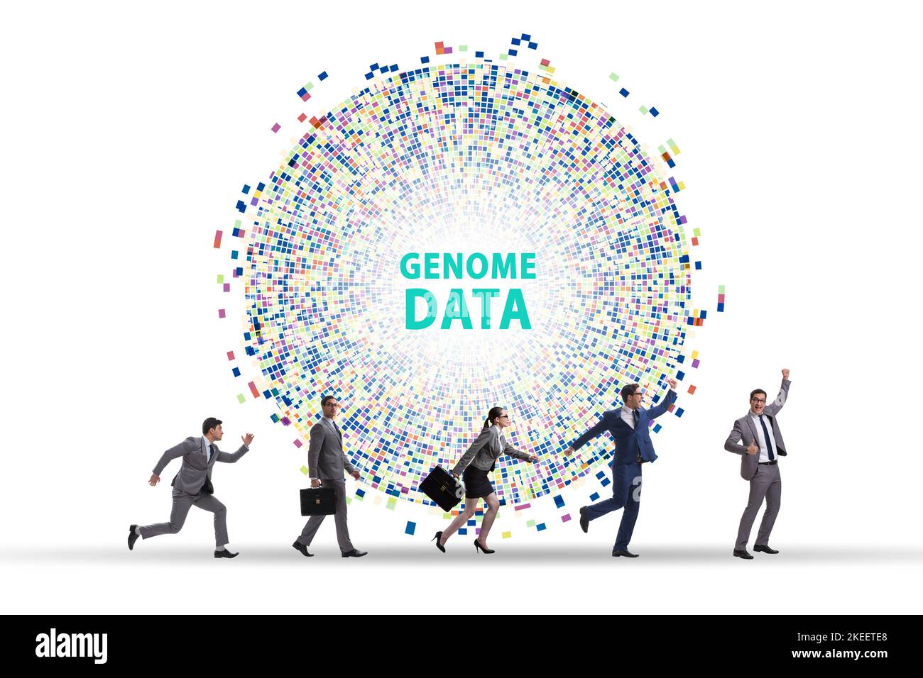 Business people in the genome data concept Stock Photo - Alamy