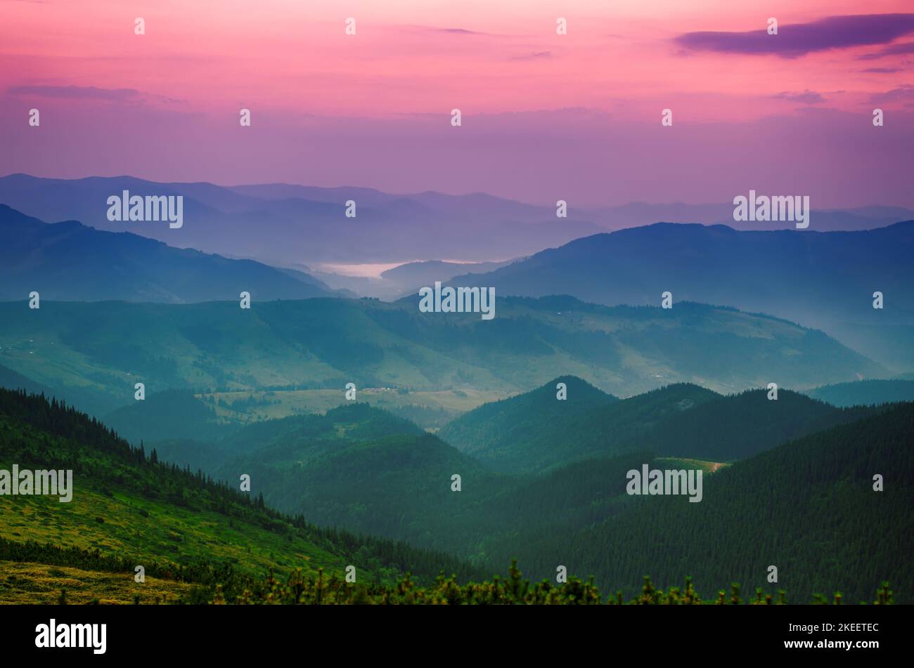 Amazing mountain sunrise Stock Photo - Alamy