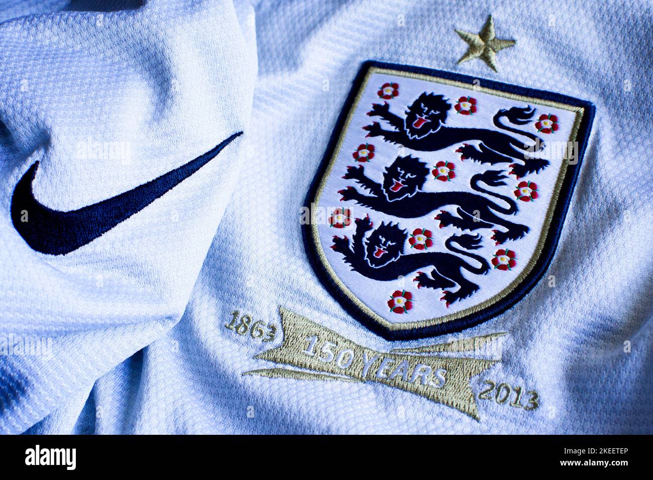 Football Association emblem for the 150th anniversary of England "1863/ ...