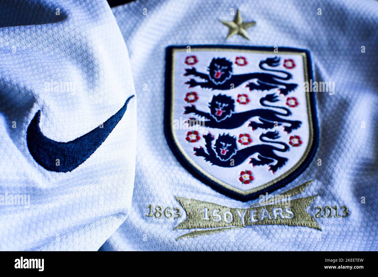 Football Association emblem for the 150th anniversary of England "1863/ ...