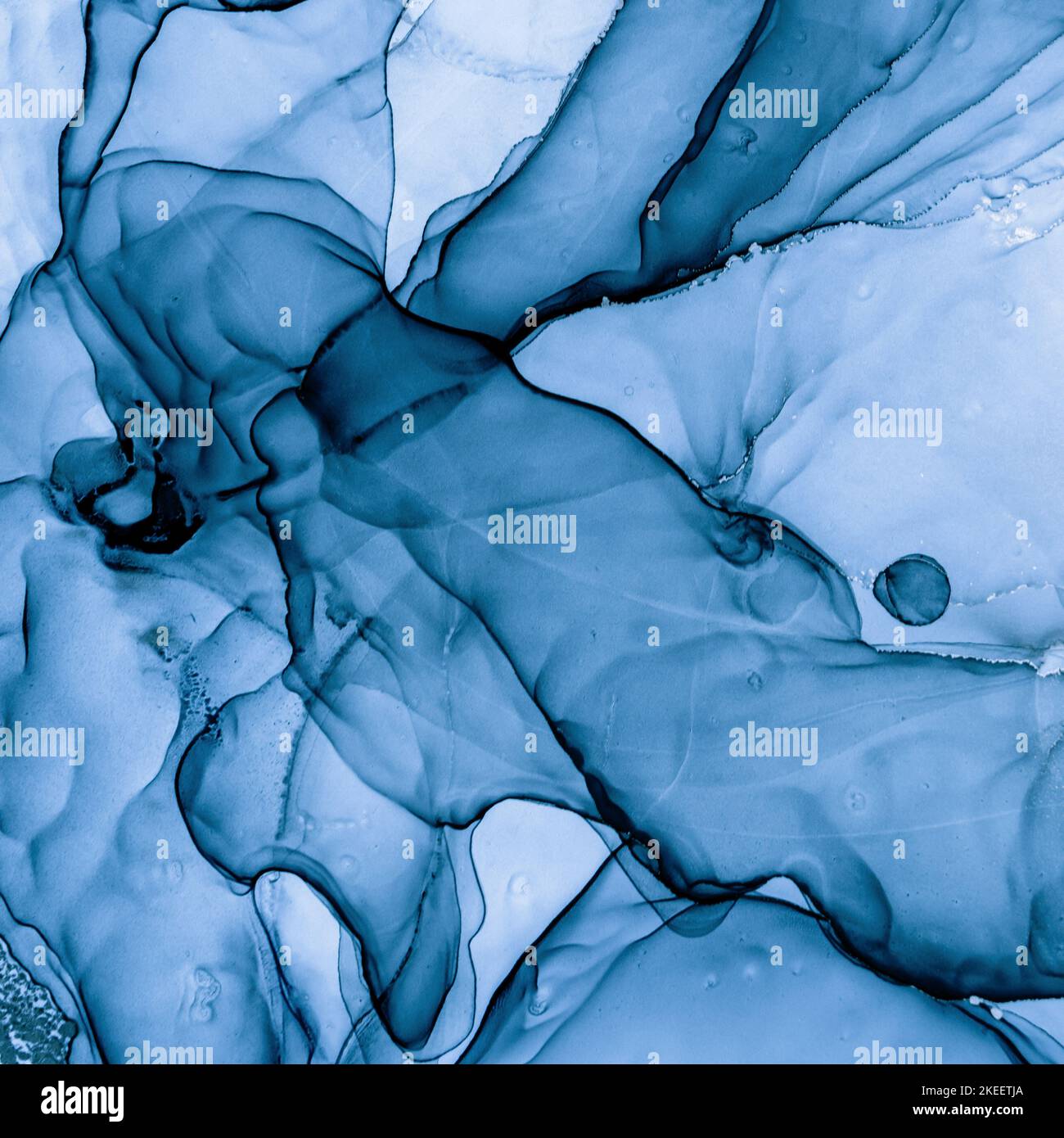 Mixing Inks. Oil Flow Background. Indigo Abstract Stock Photo - Alamy