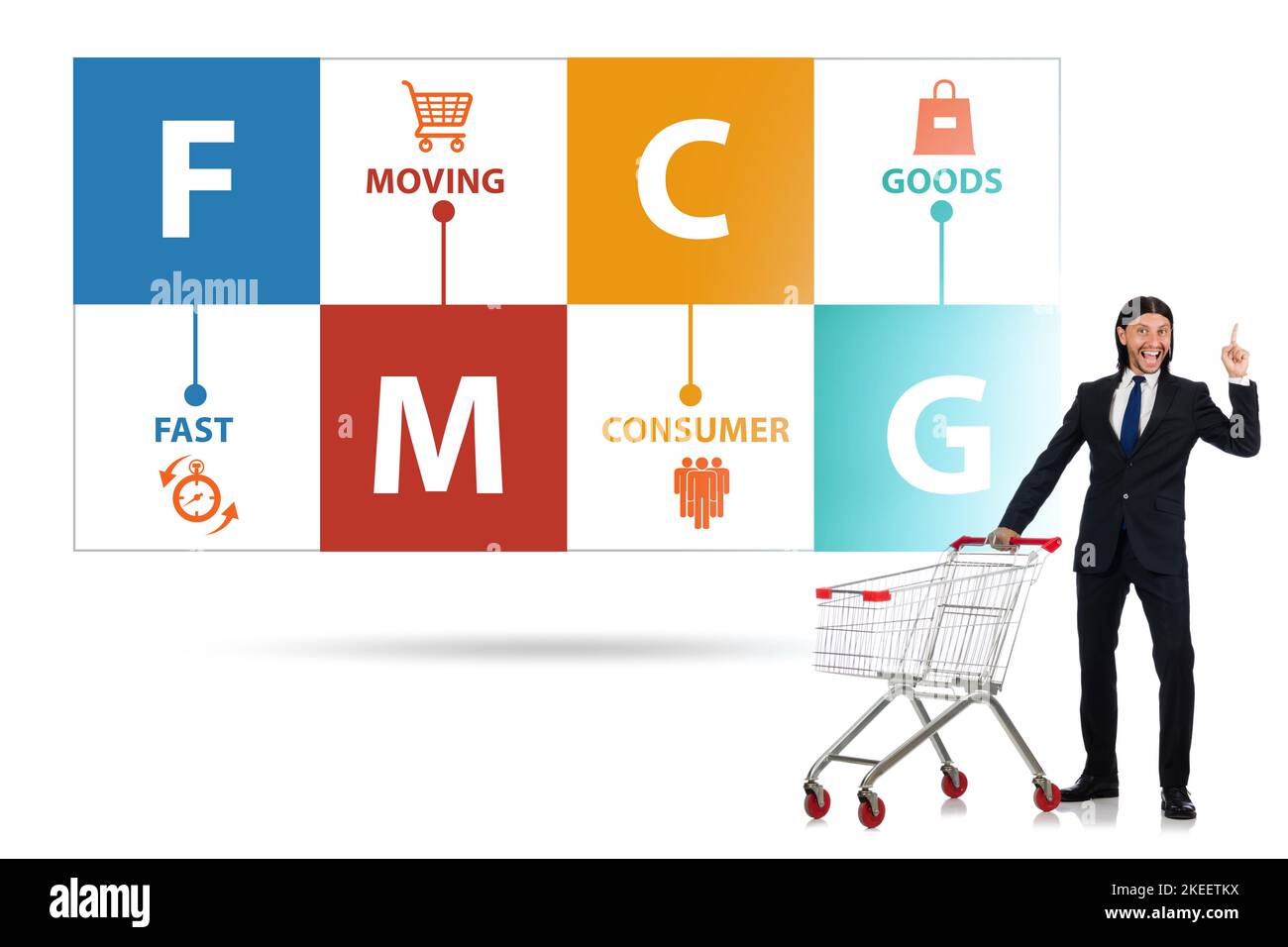 Fast moving supermarket trolley Cut Out Stock Images & Pictures - Alamy