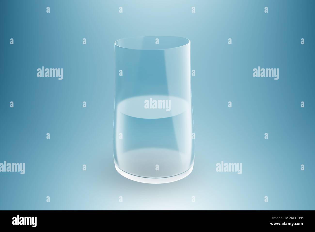 Illustration of the half empty half full concept Stock Photo - Alamy