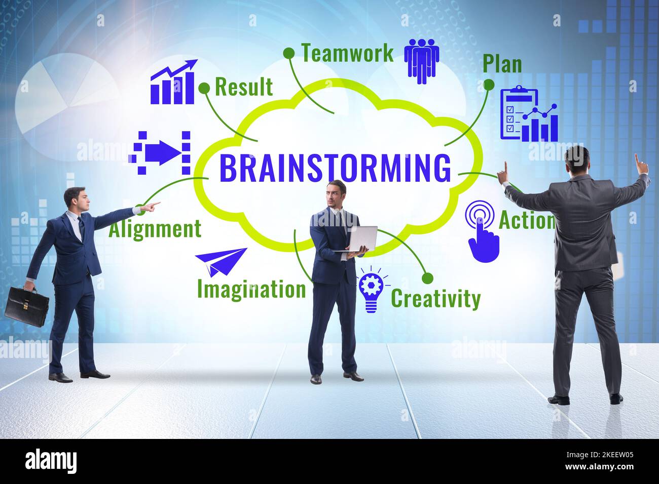Brainstorming concept as the solution tool Stock Photo - Alamy