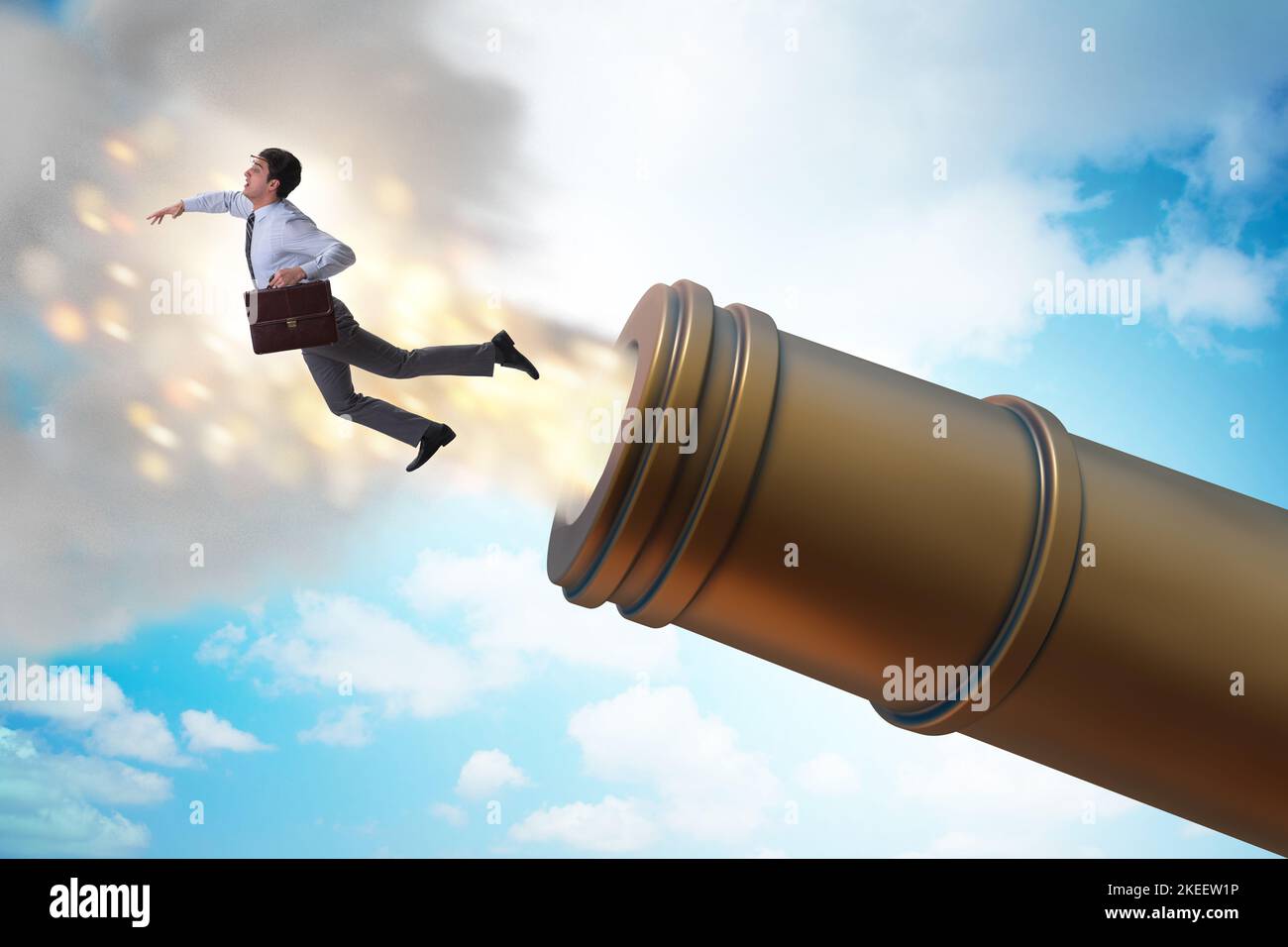 Man launch cannon hi-res stock photography and images - Alamy