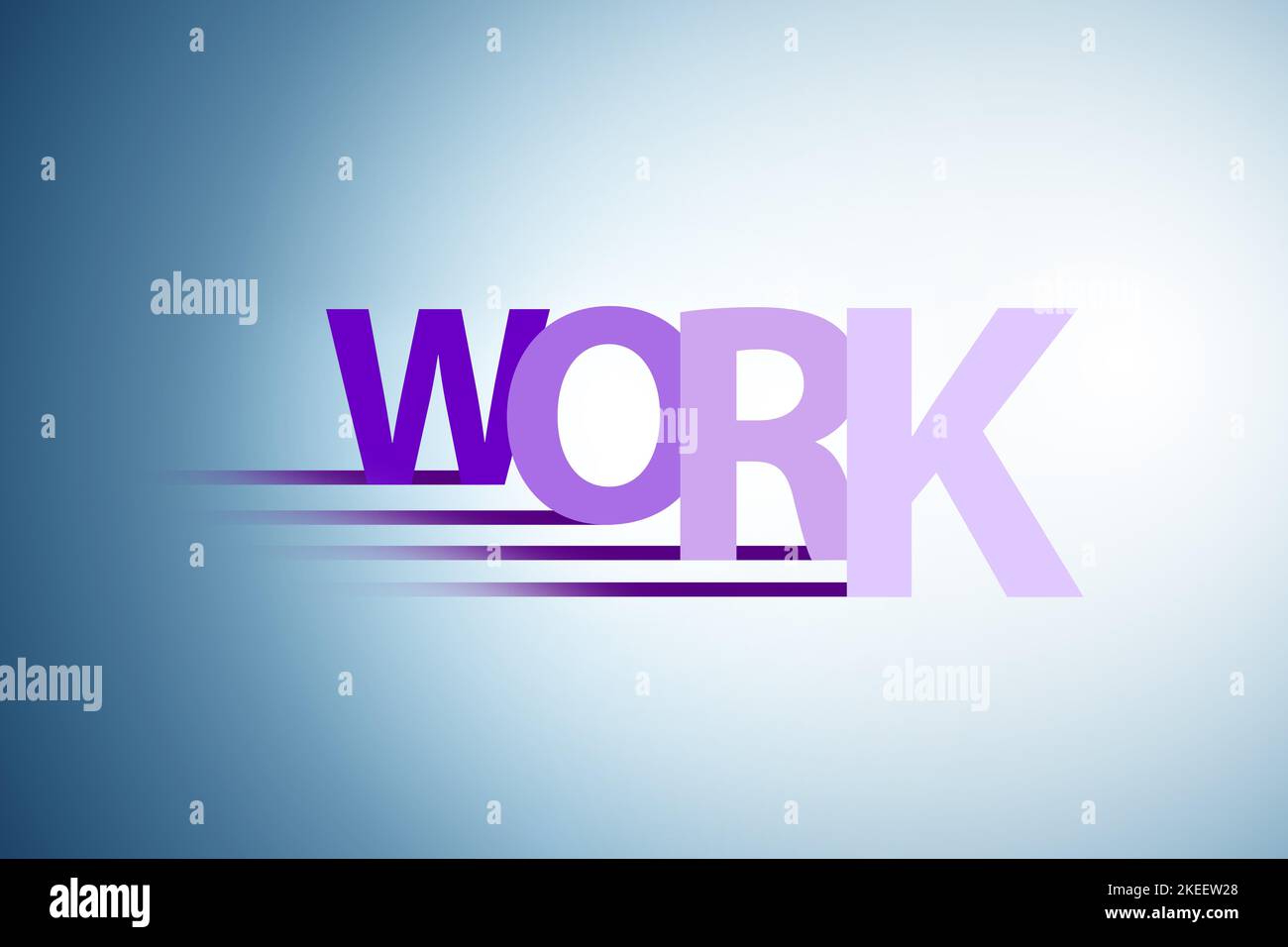 Concept of the hard work with letters Stock Photo - Alamy