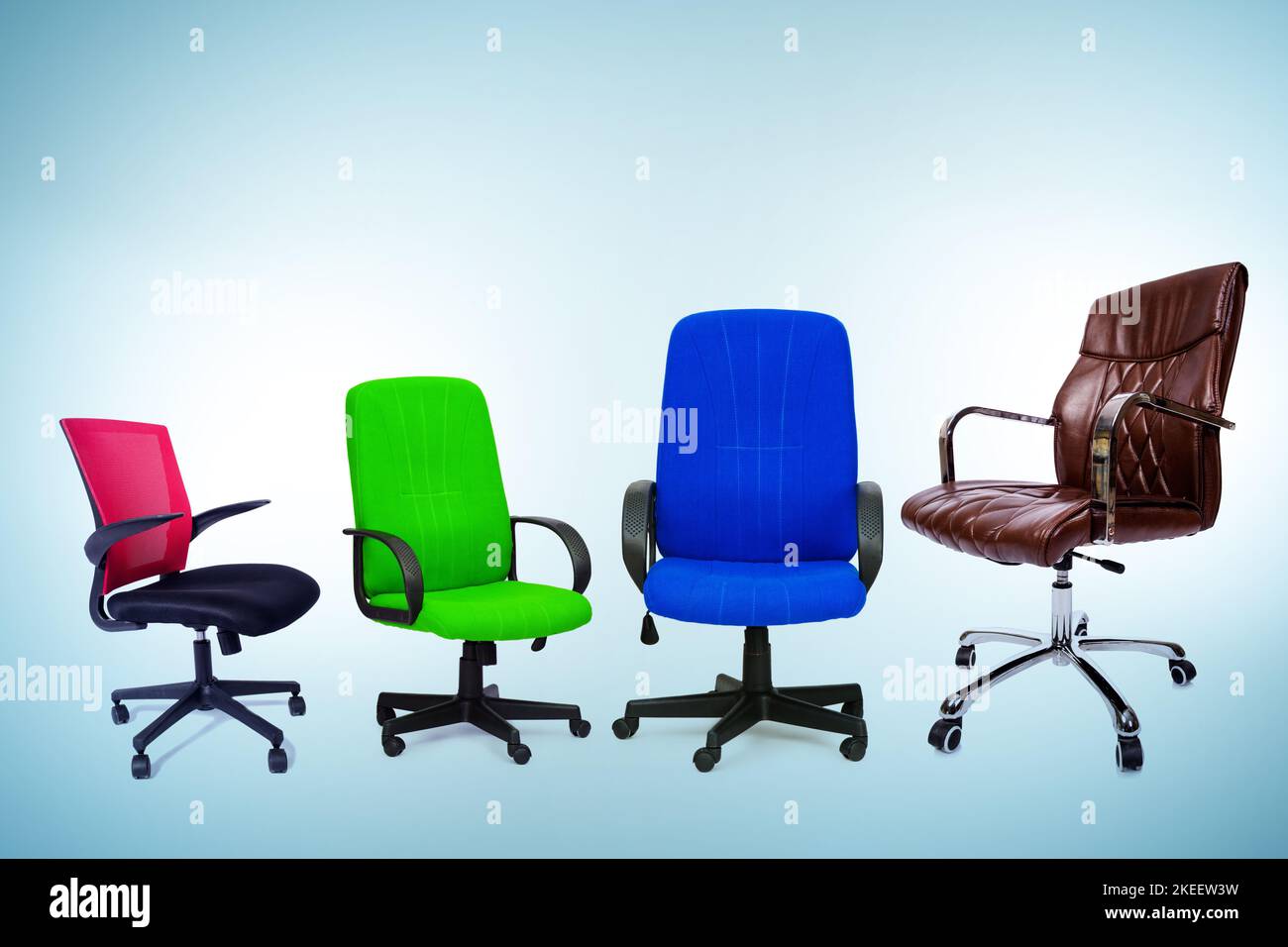 Office chairs in promotion concept Stock Photo - Alamy