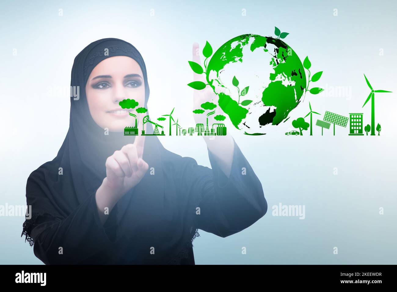 Ecology concept with the ecological elements Stock Photo - Alamy