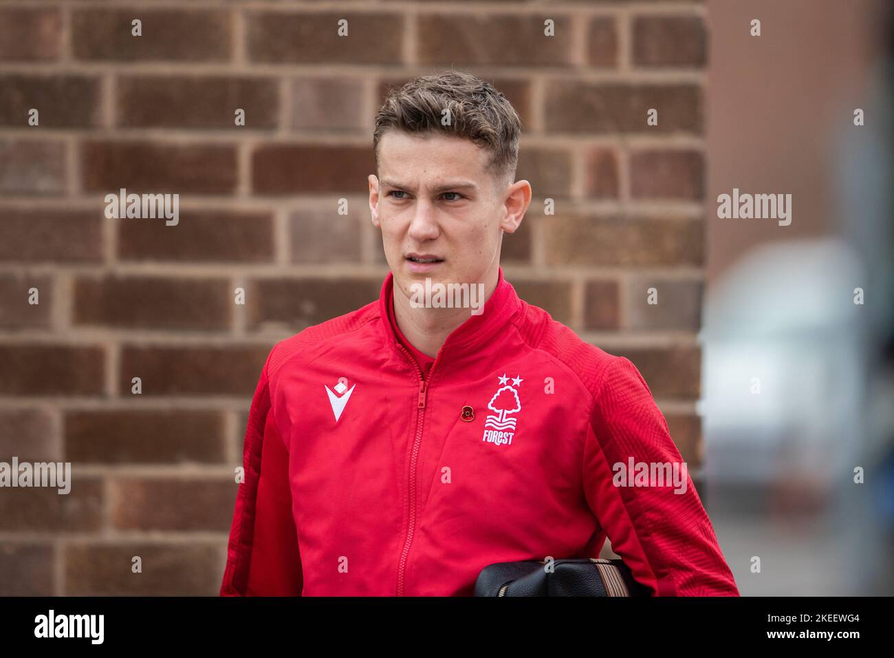 Ryan Yates #22 of Nottingham Forest arrives before the Premier League ...
