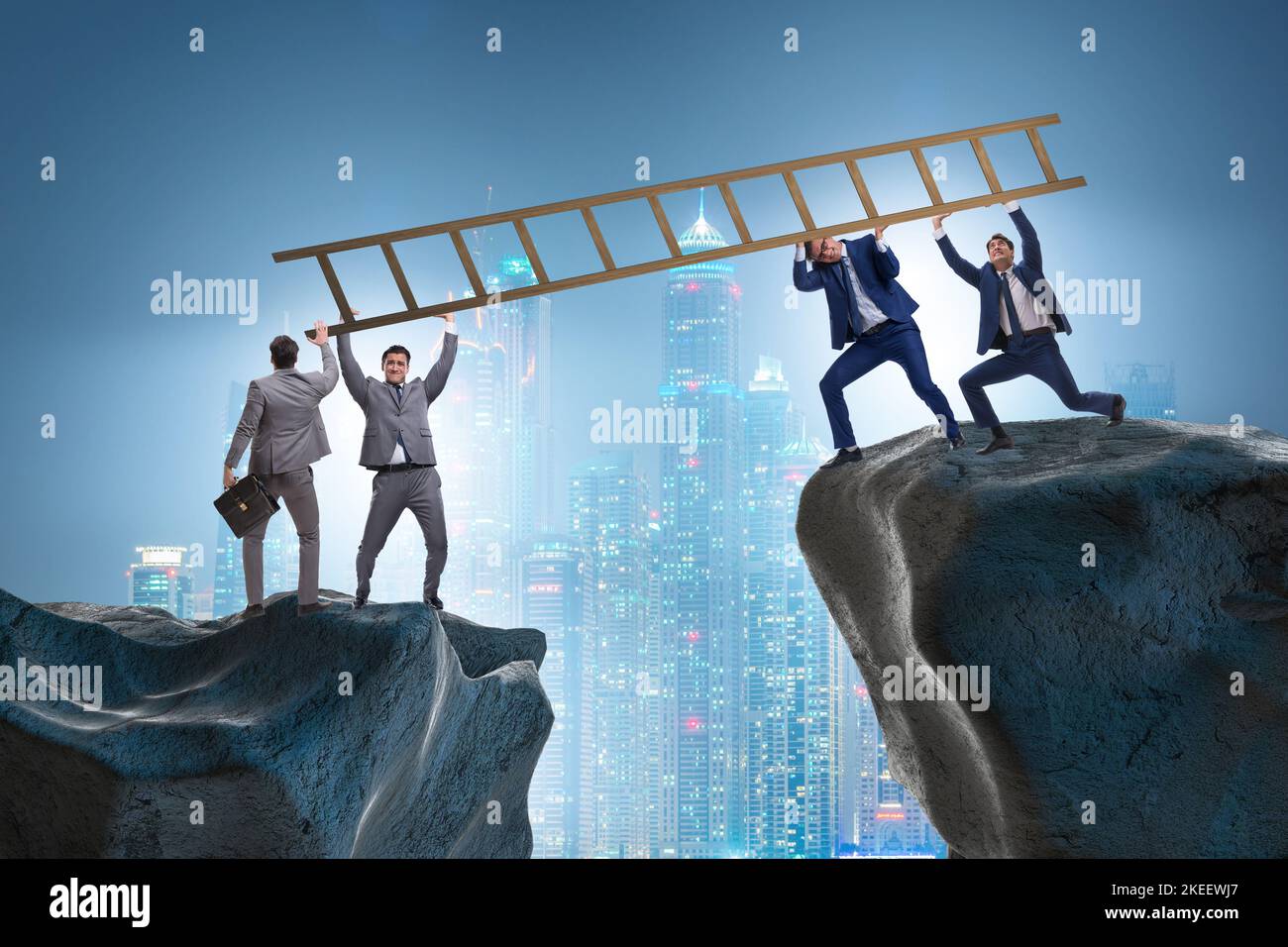 Business stairs helping people hi-res stock photography and images - Alamy