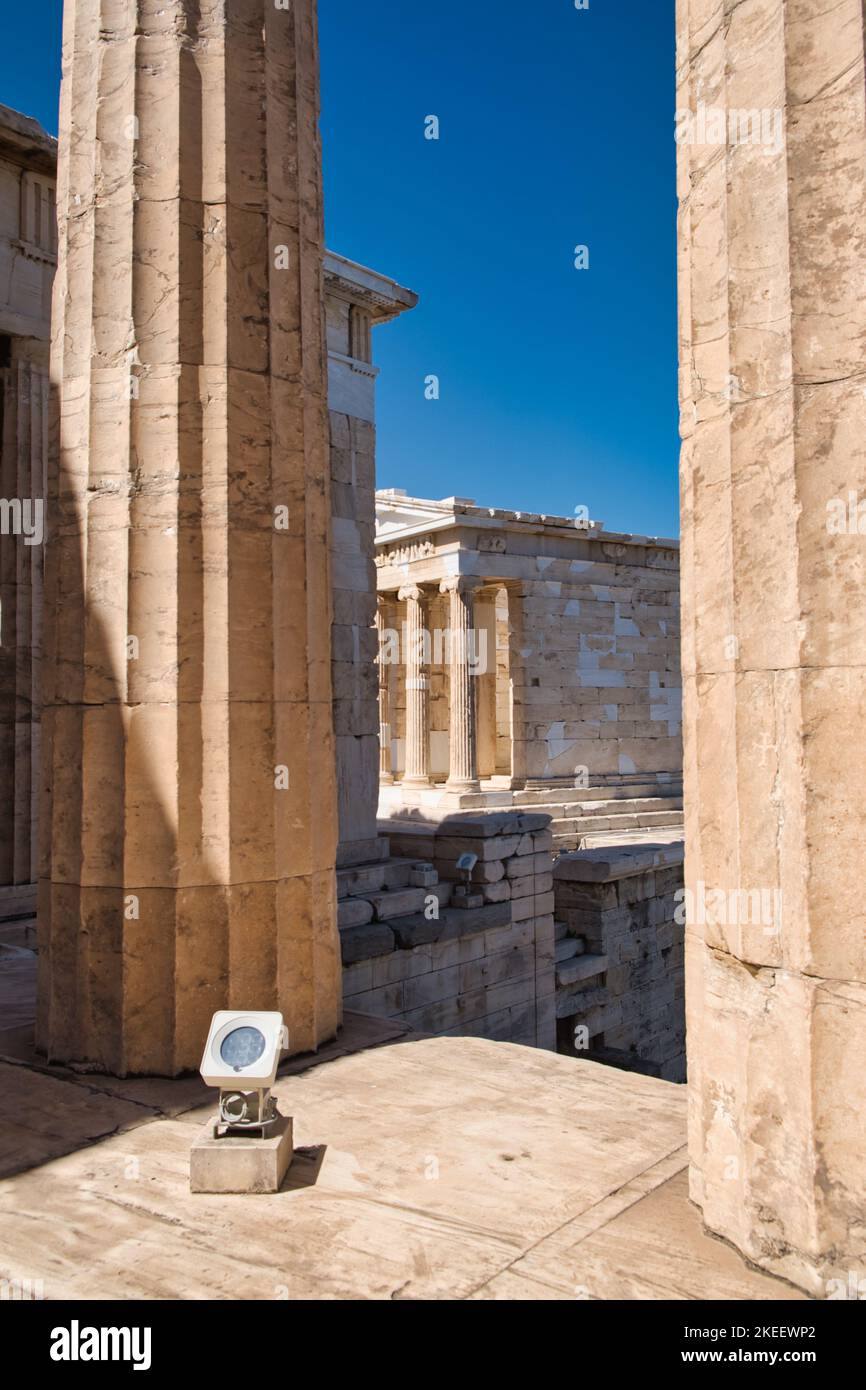 Composition with columns and temple on the Acropolis with as subject a ...