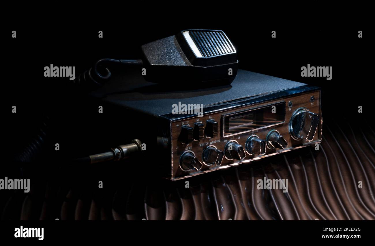 Microphone with CB radio that operates on sideband Stock Photo - Alamy
