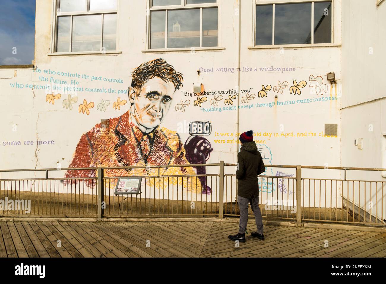 Celebrating george orwell former resident of southwold hi-res stock ...
