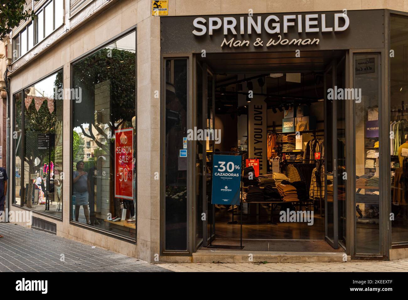 Inca, Spain; october 22 2022: Main facade of the multinational clothing ...