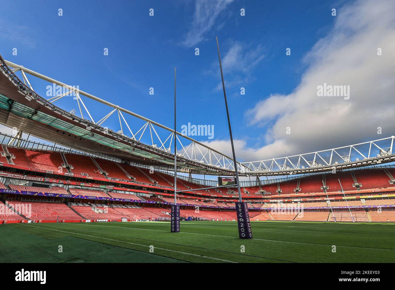 A general view of the Emirates Stadium ahead of the Rugby League World ...