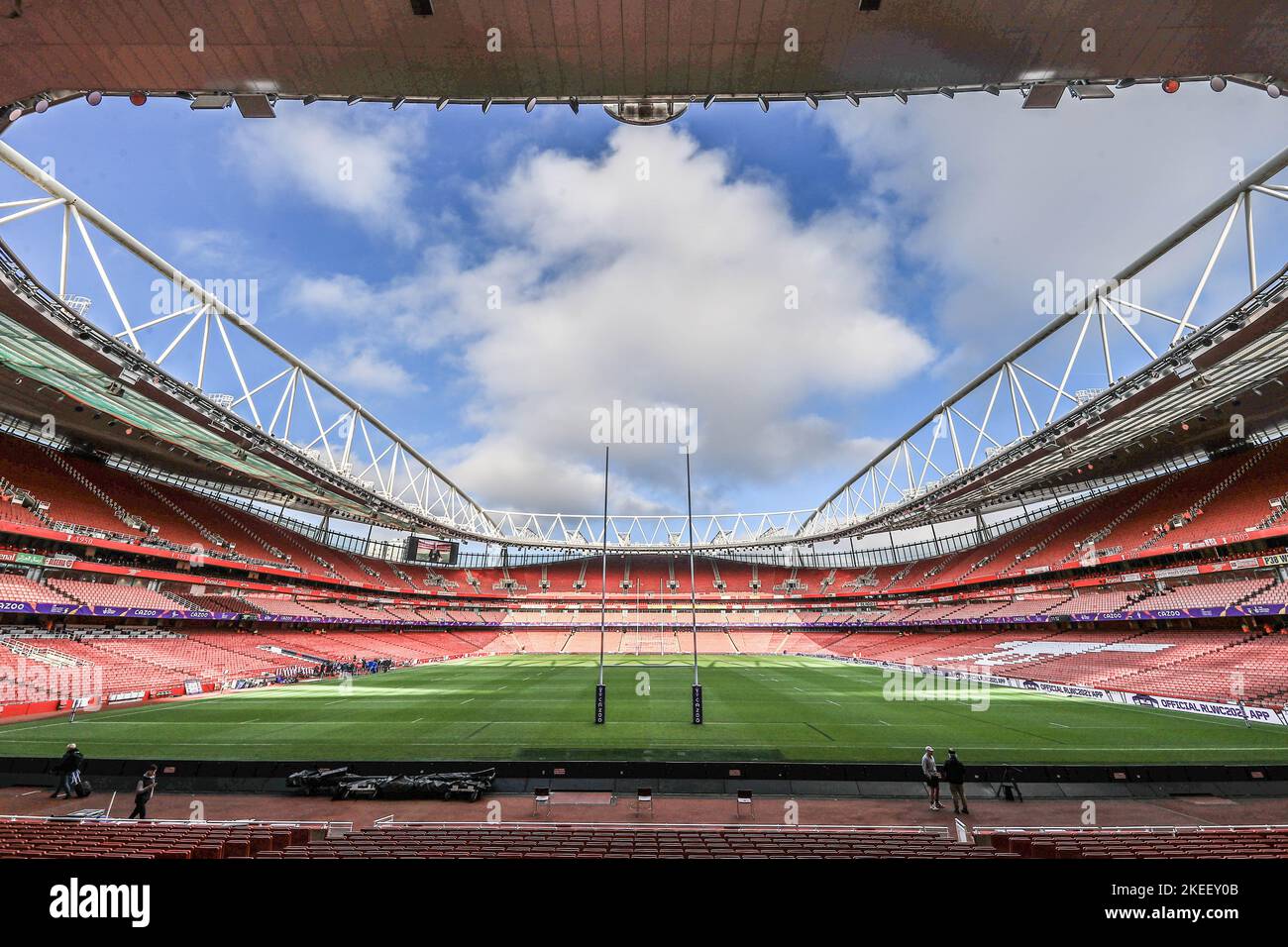 A general view of the Emirates Stadium ahead of the Rugby League World ...
