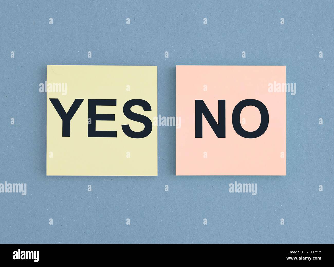 Yes and No signs on sticky notes. Choice concept Stock Photo - Alamy
