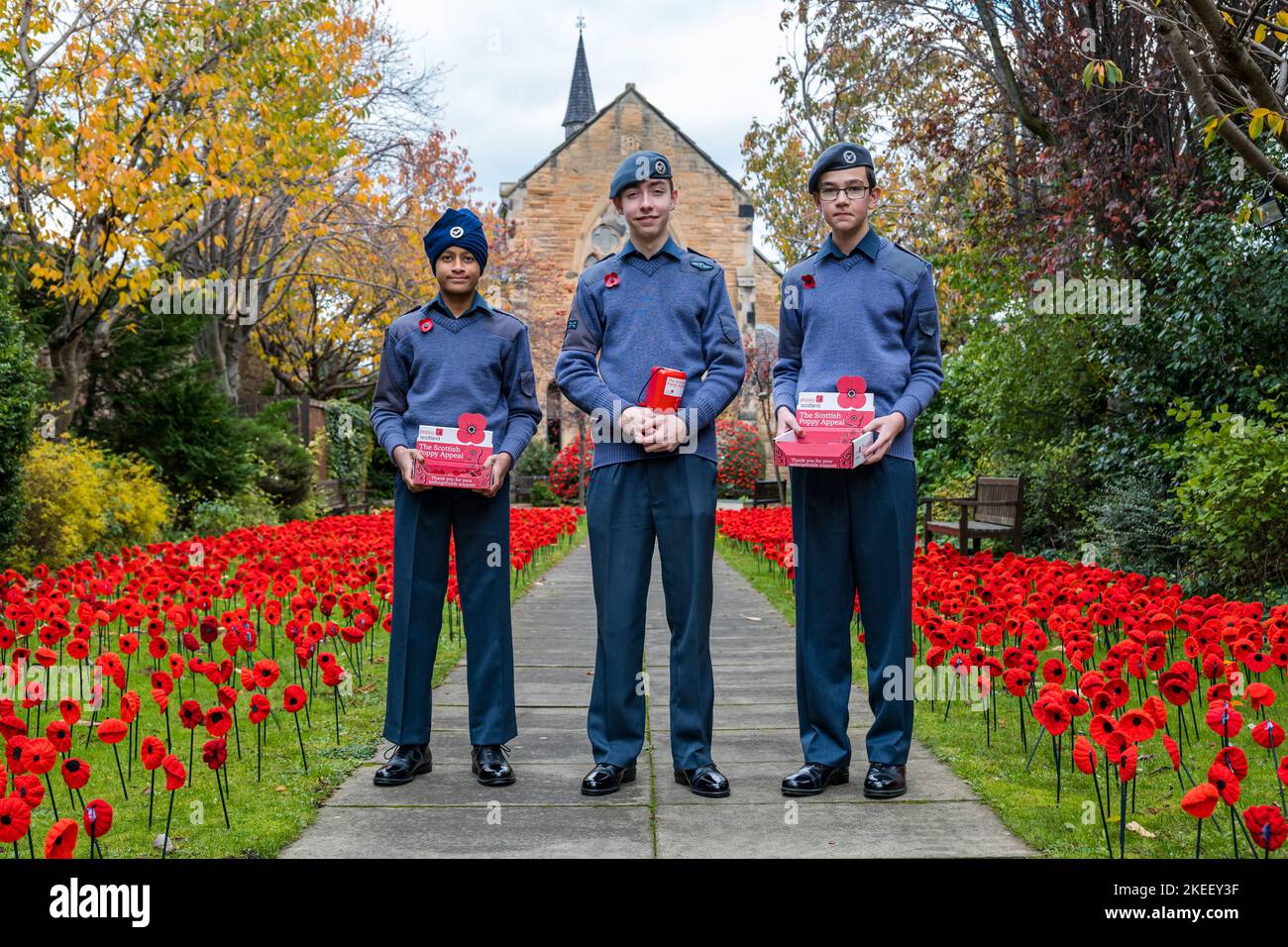 Musselburgh, East Lothian, Scotland, UK, 12th November 2022. Poppy ...