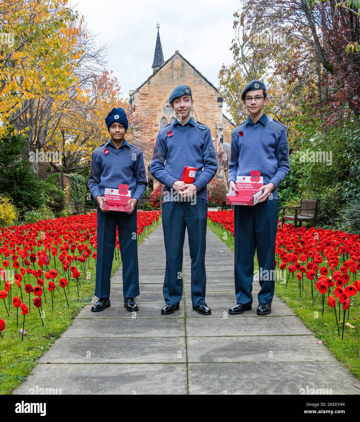 Musselburgh, East Lothian, Scotland, UK, 12th November 2022. Poppy ...