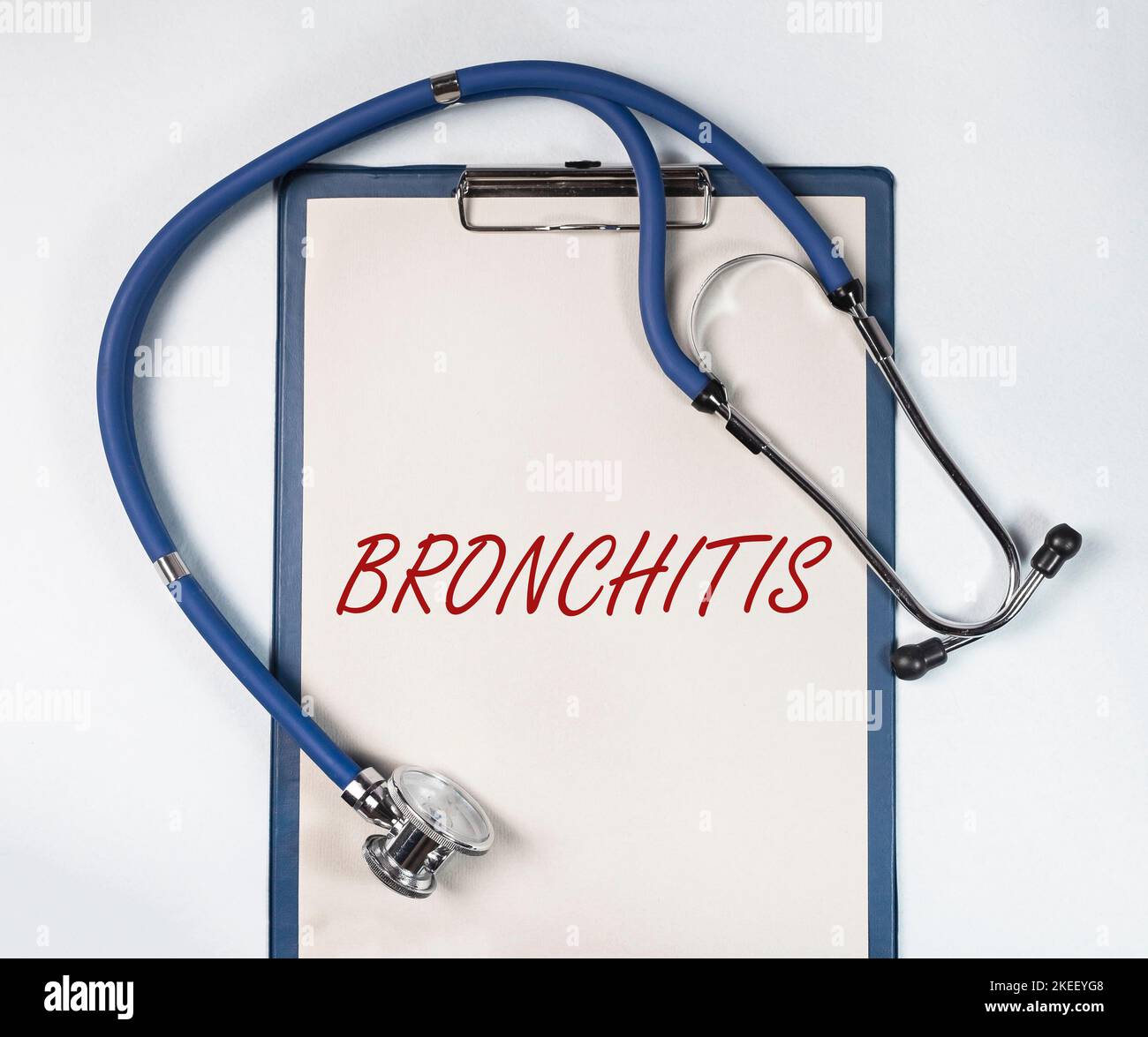 Bronchitis word. Chronic airway disease on paper Stock Photo - Alamy