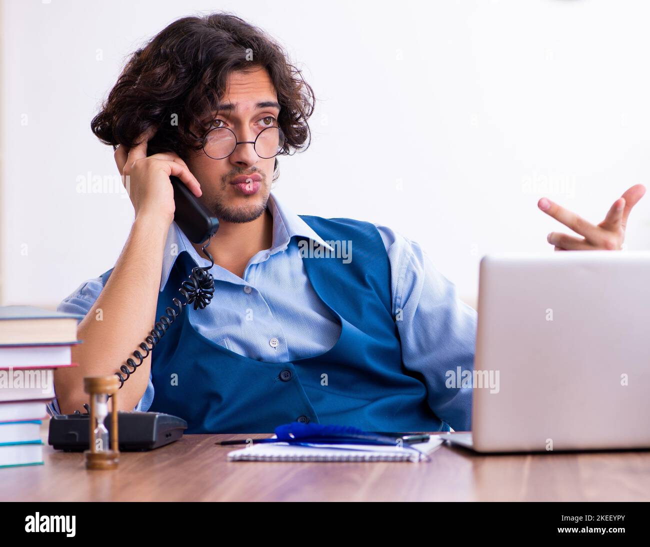 The young writer working on his new work Stock Photo - Alamy
