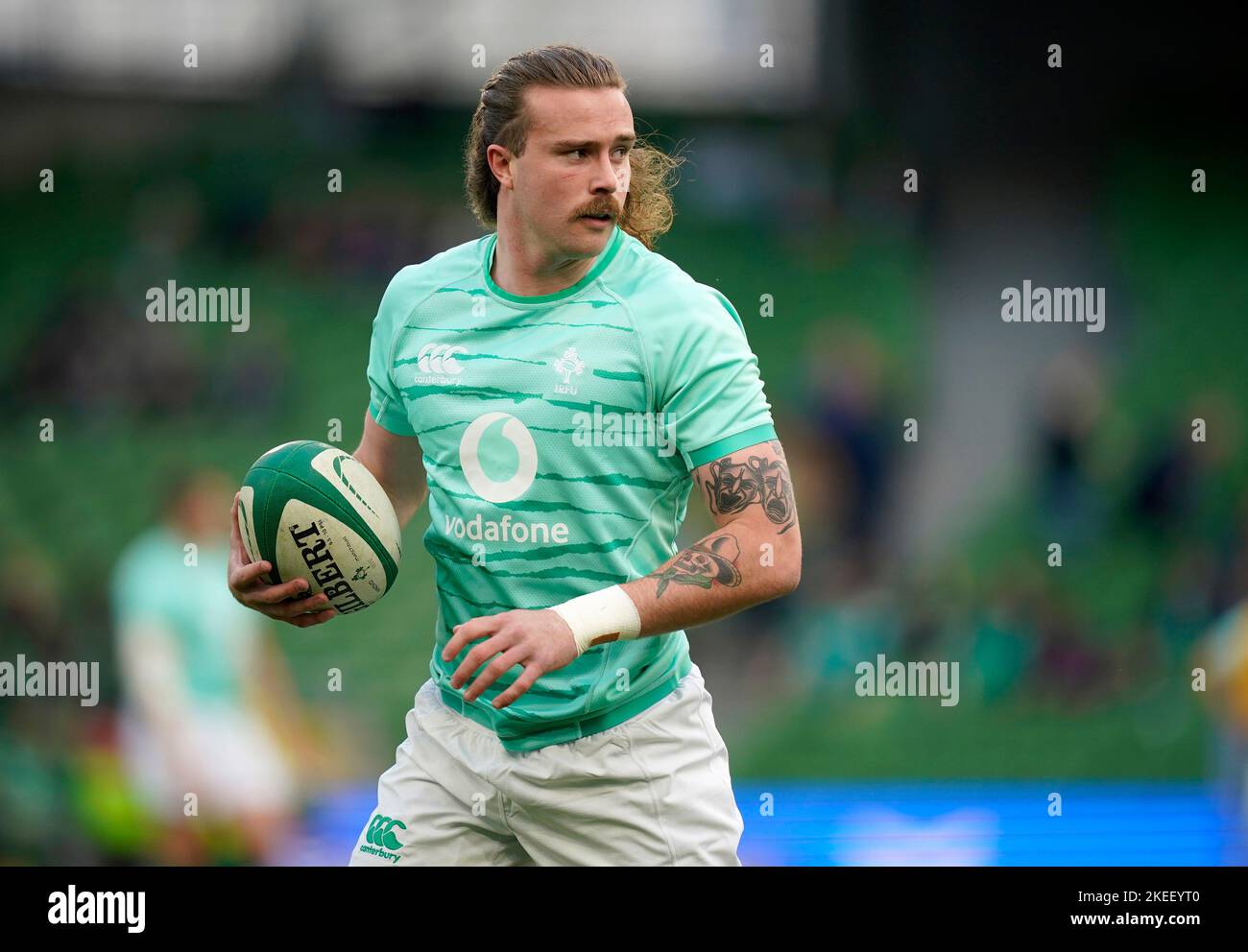 Ireland's Mackenzie Hansen during the warm up before the Autumn ...