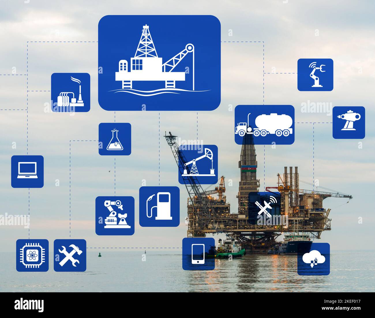 The concept of automation in oil and gas industry Stock Photo - Alamy
