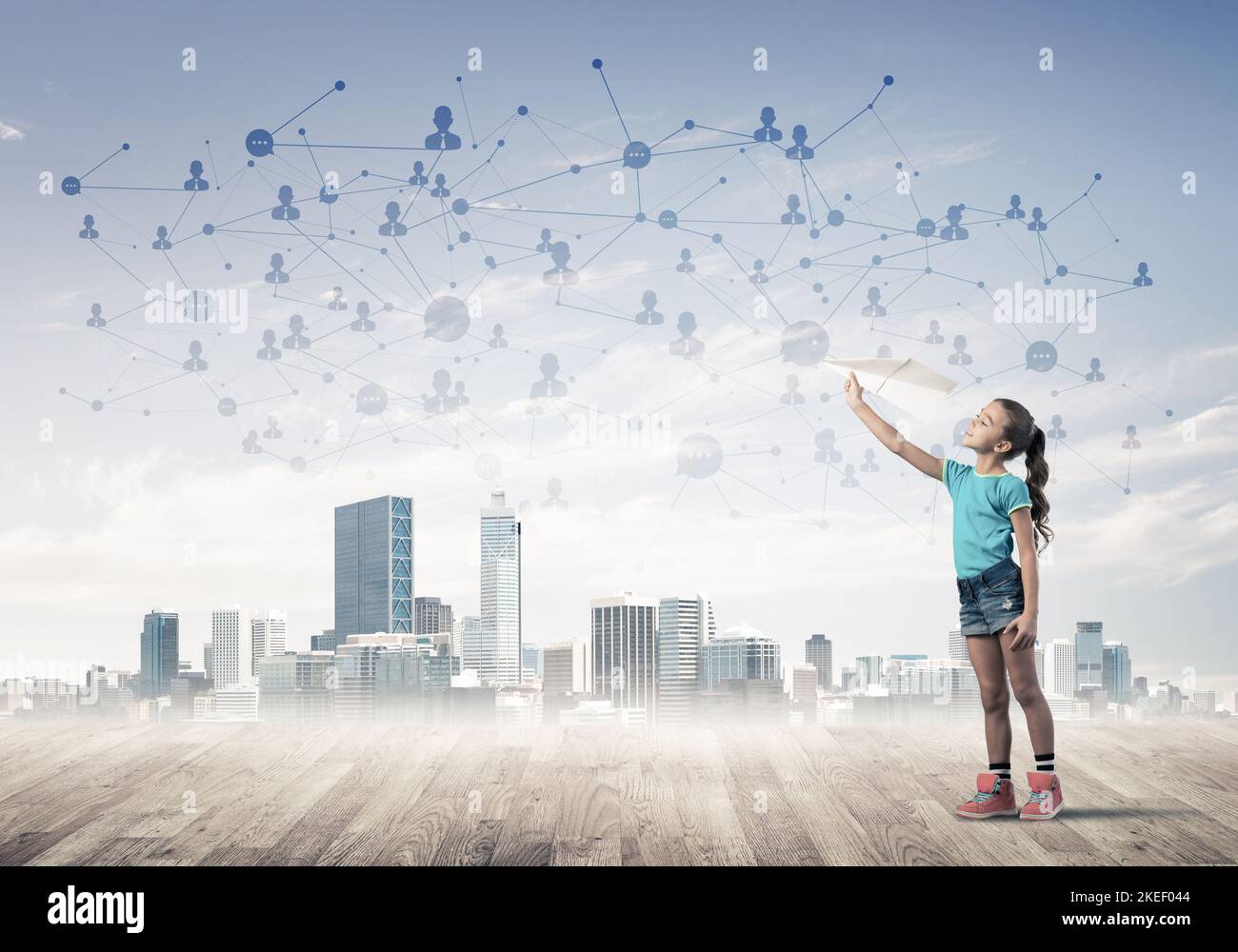 Concept of social wireless connection and internet use for ...