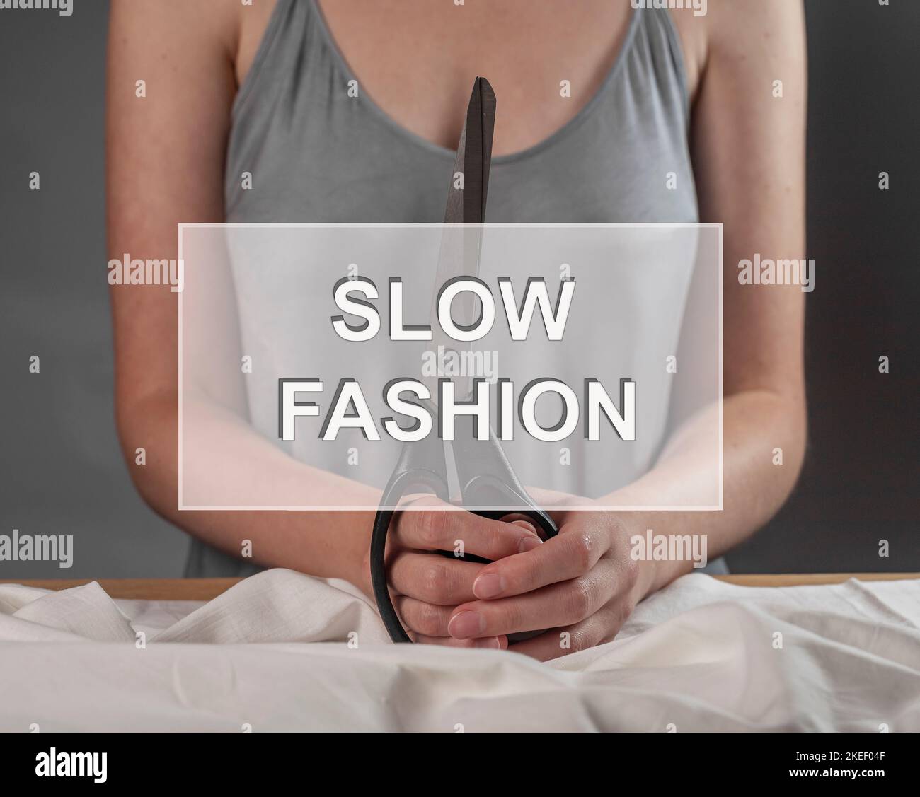 Slow fashion concept. Words about sustainable clothes awareness Stock ...