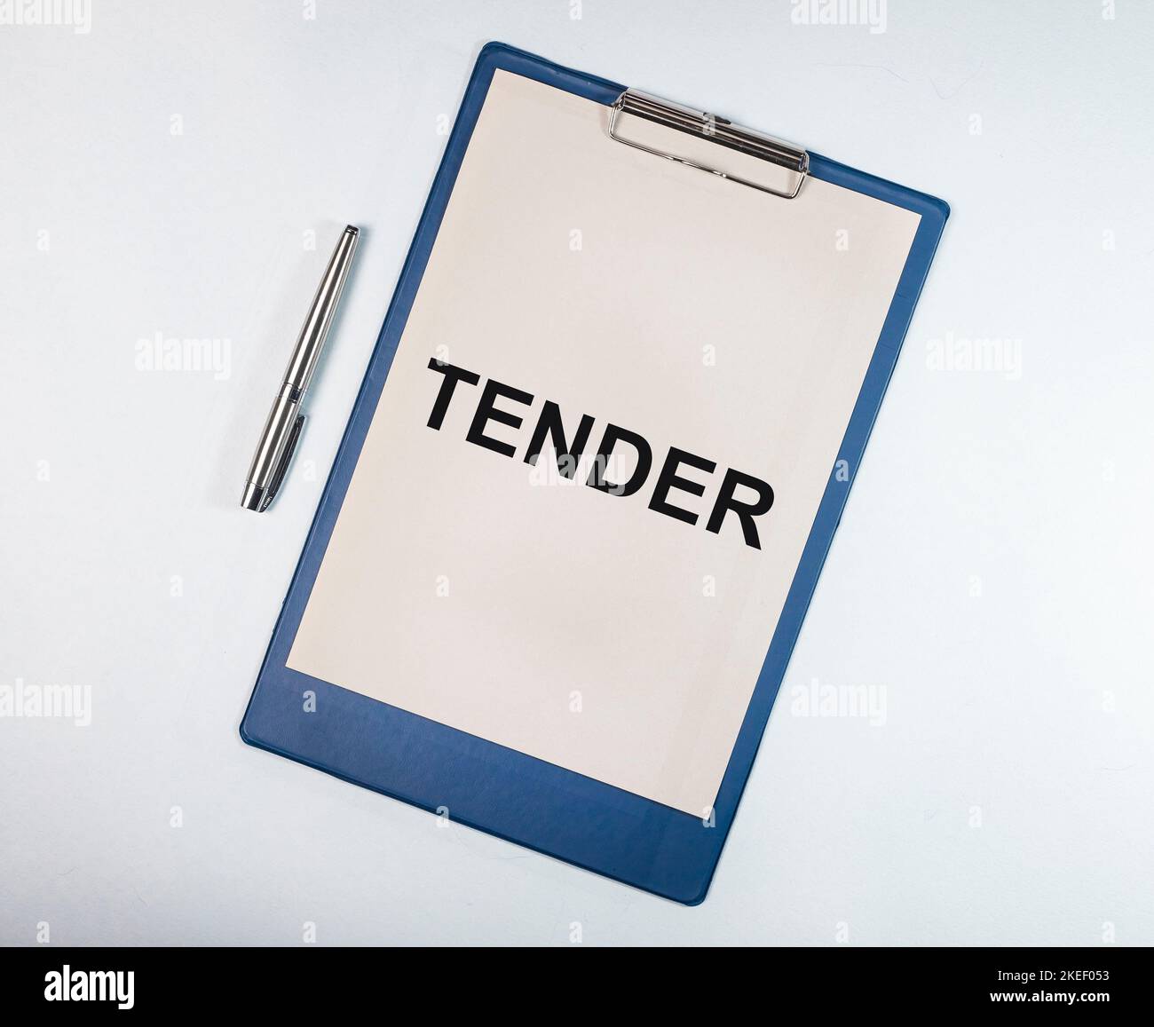 Business tender, offer for procurement. Word on paper Stock Photo - Alamy