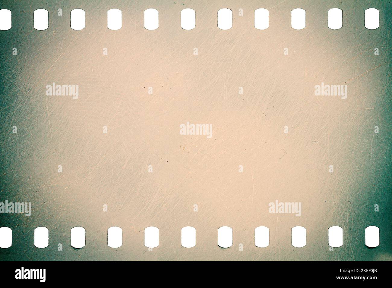 Dusty and grungy 35mm film texture or surface. Perforated scratched ...