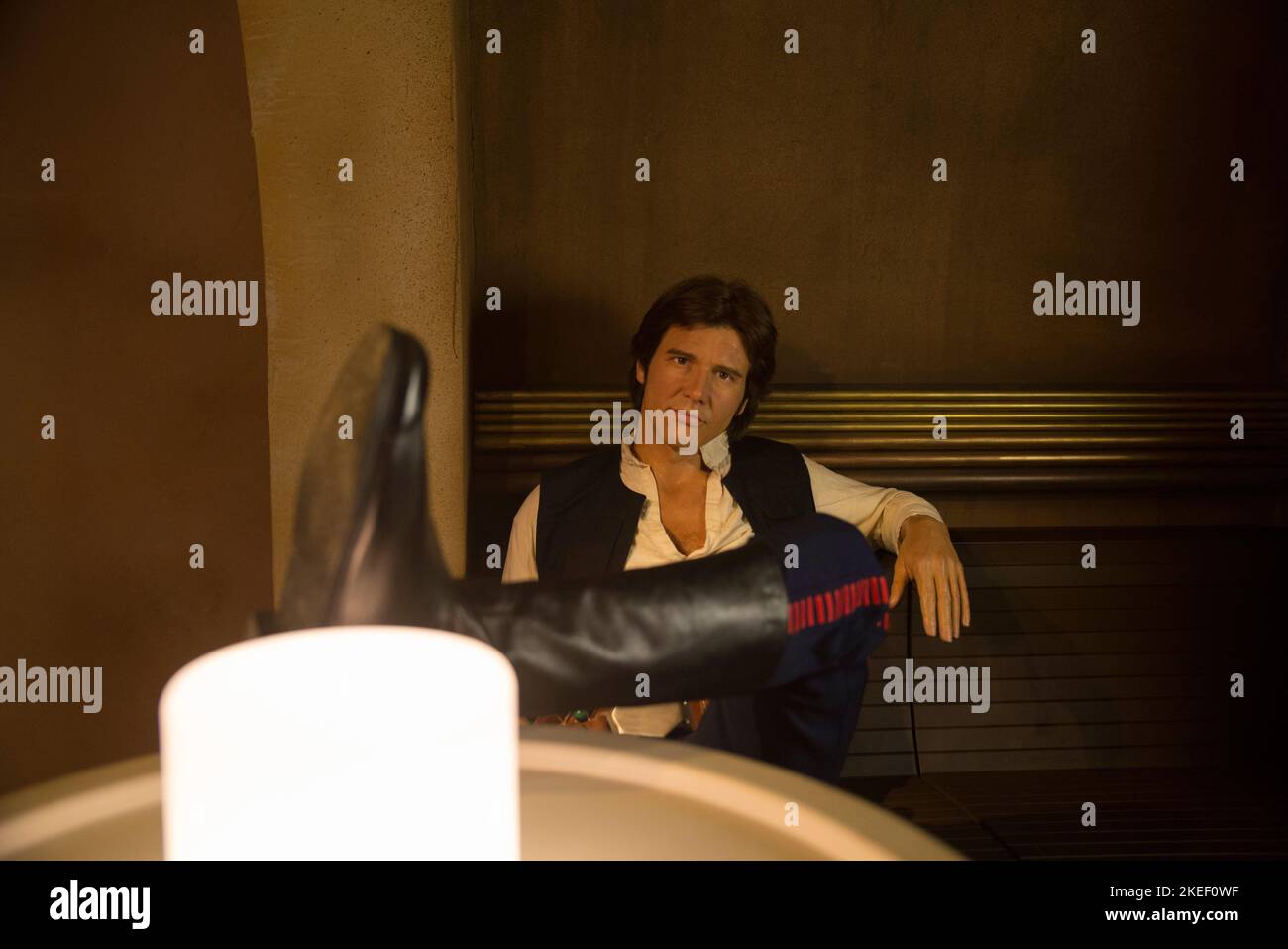 Han Solo Harrison Ford wax figure at Madame Tussaud's Stock Photo - Alamy