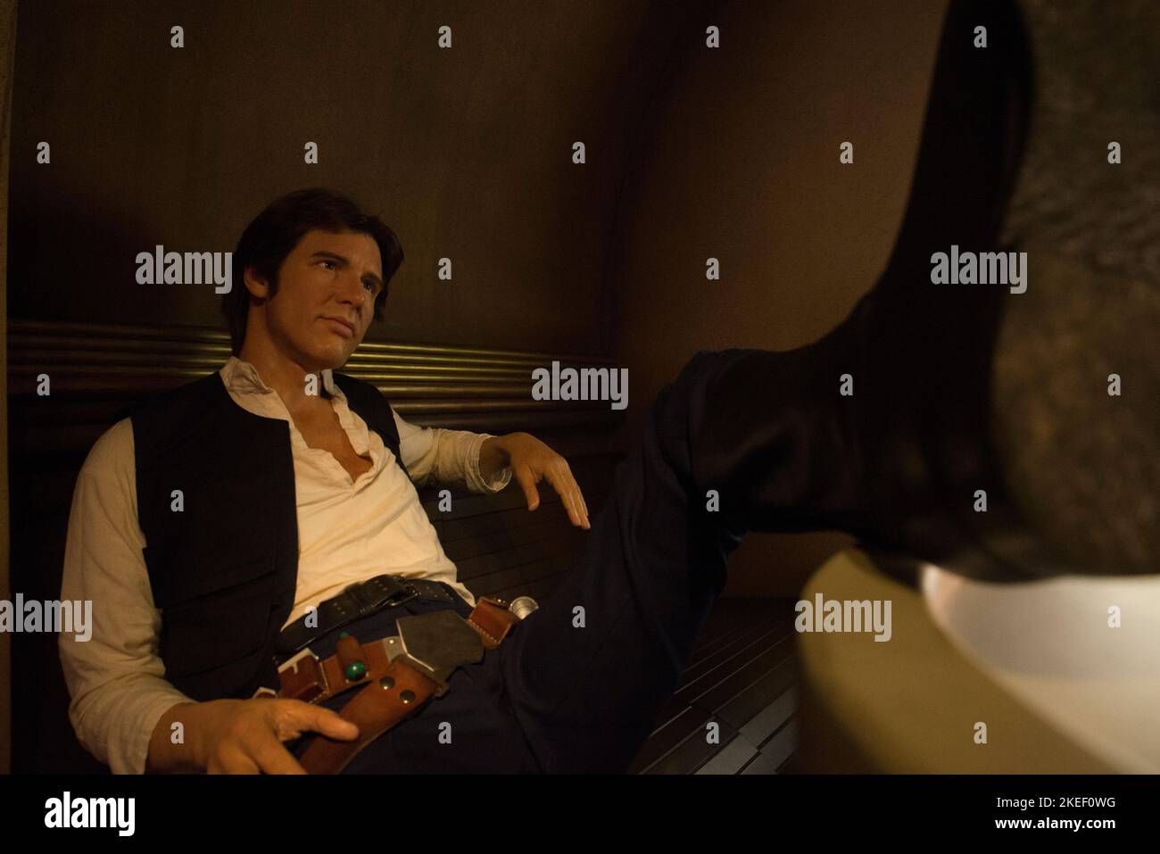 Han Solo Harrison Ford wax figure at Madame Tussaud's Stock Photo - Alamy