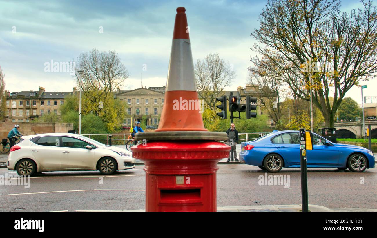 Glasgow, Scotland, UK 12th November, 2022. Iconic traffic cone has ...