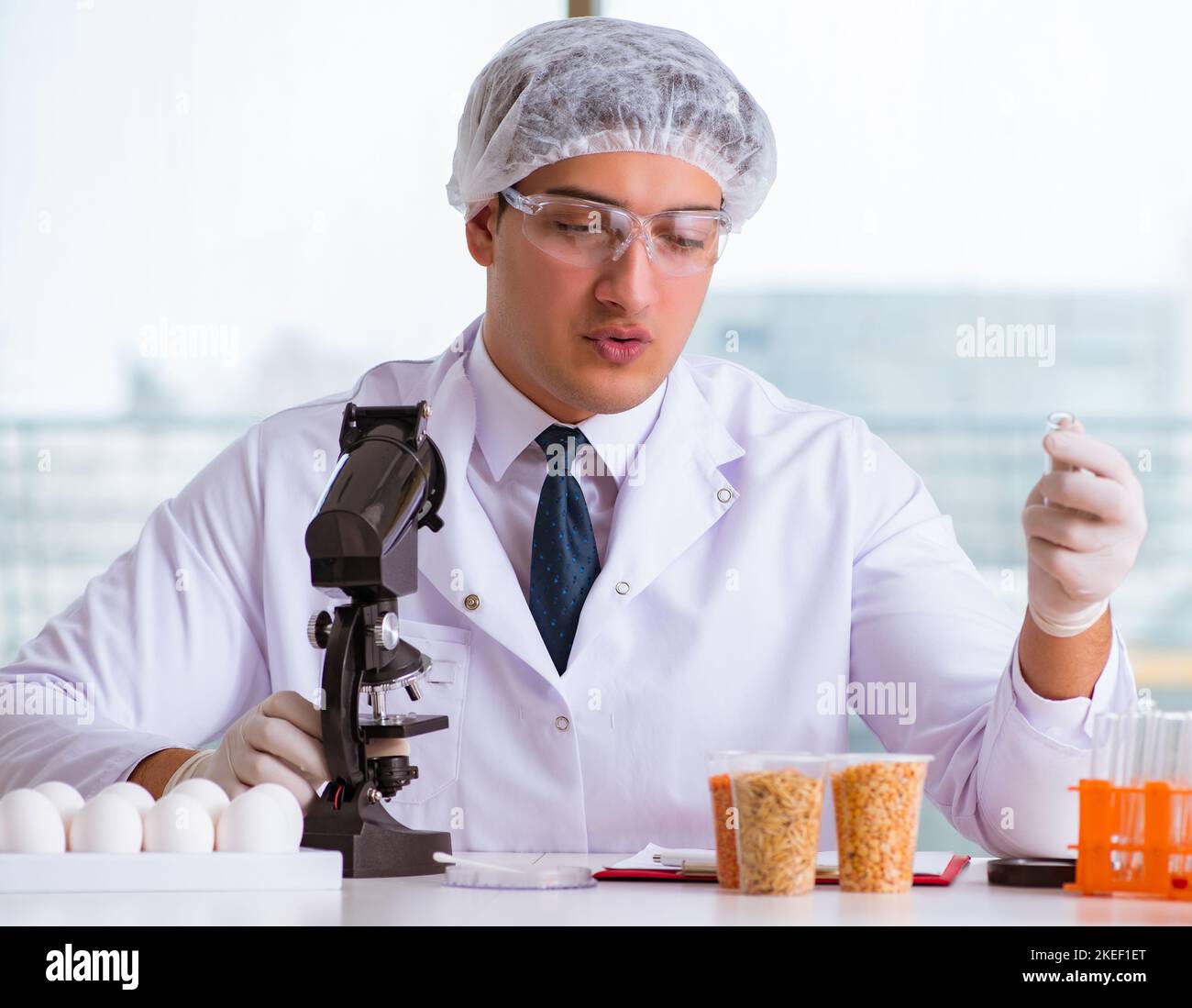 The nutrition expert testing food products in lab Stock Photo - Alamy