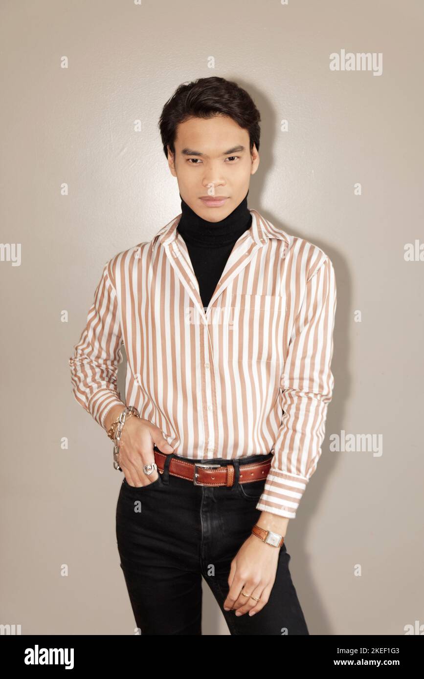 Paris, France. 11th Nov, 2022. Model Jeremy Bellet poses for ...