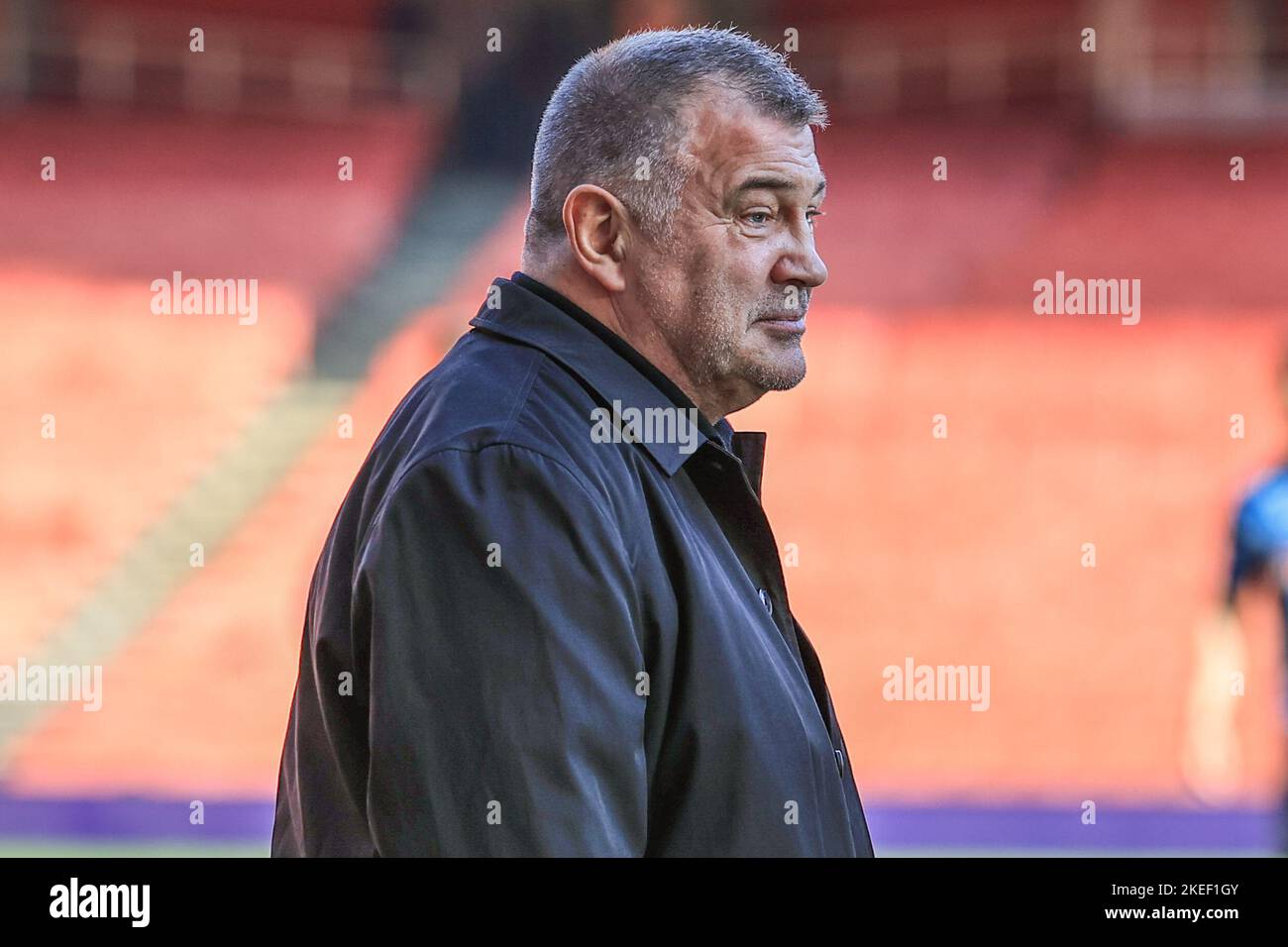 Shaun Wane Head Coach of England arrives at the Emirates Stadium ahead ...