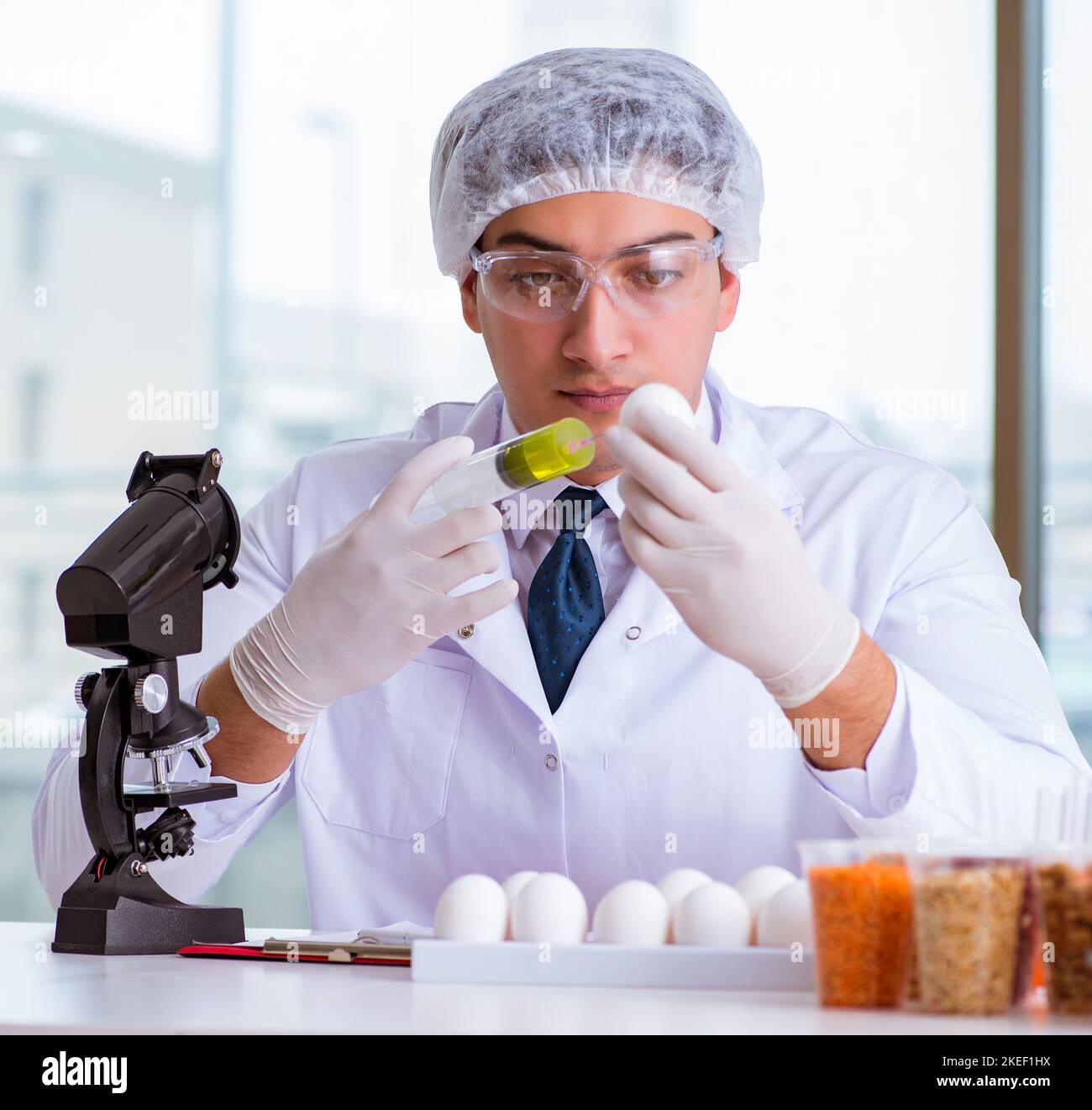 The nutrition expert testing food products in lab Stock Photo - Alamy